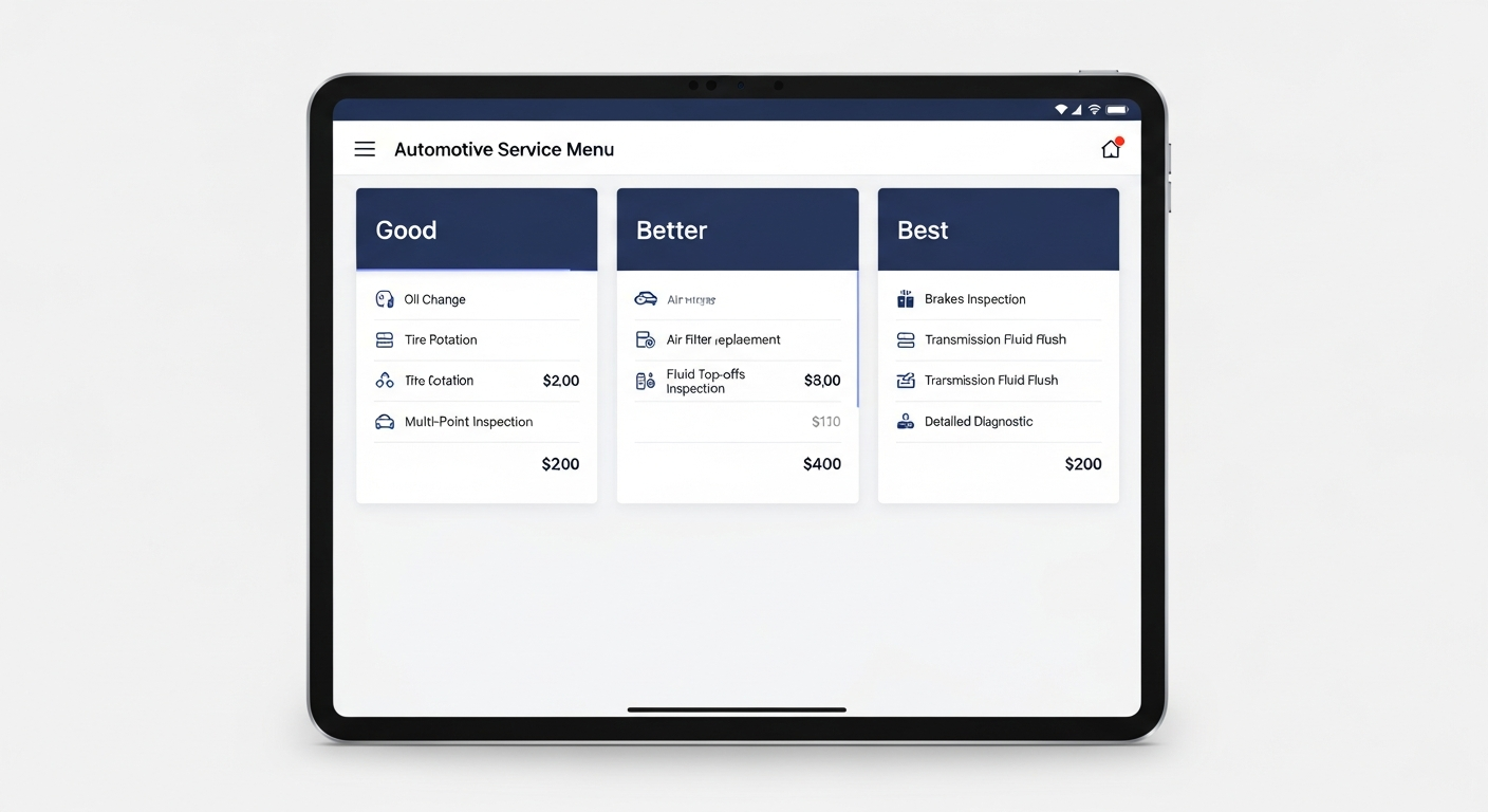 Auto Menu IQ - Automotive Service Management